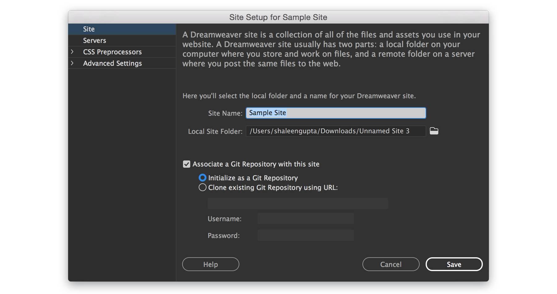 تعرف على كيفية تنزيل Git واستخدامه مع Dreamweaver CC.