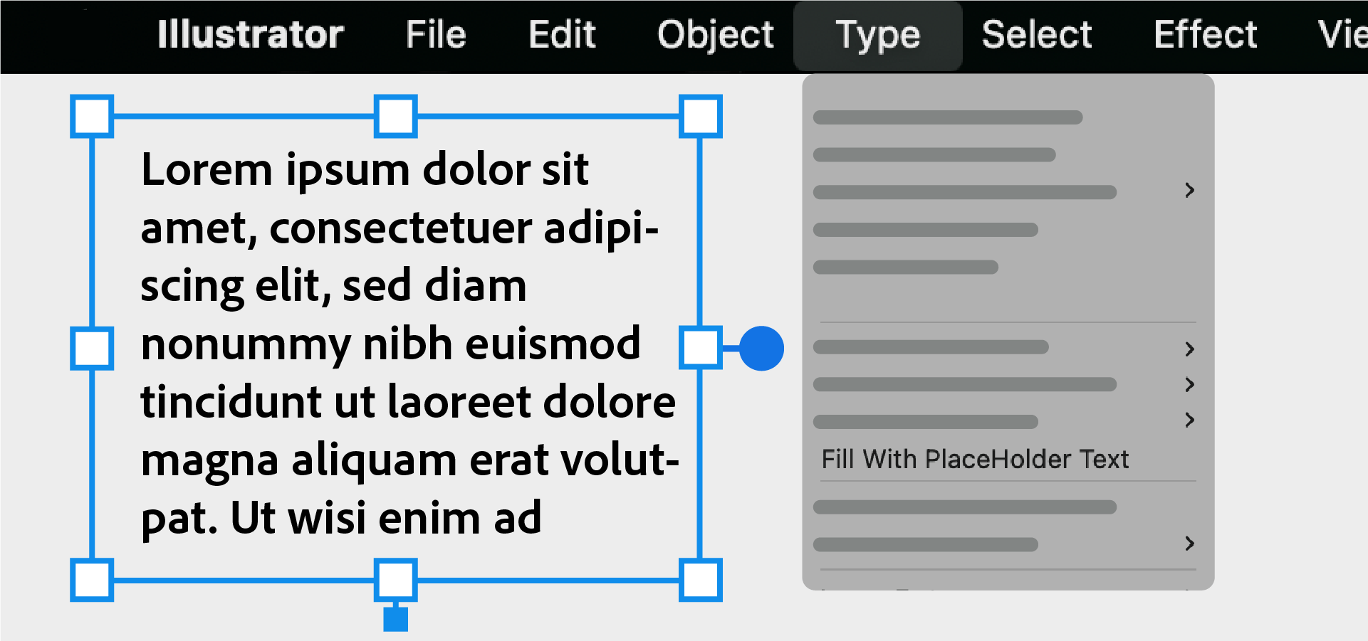 إضافة النص والعمل على كائنات الكتابة