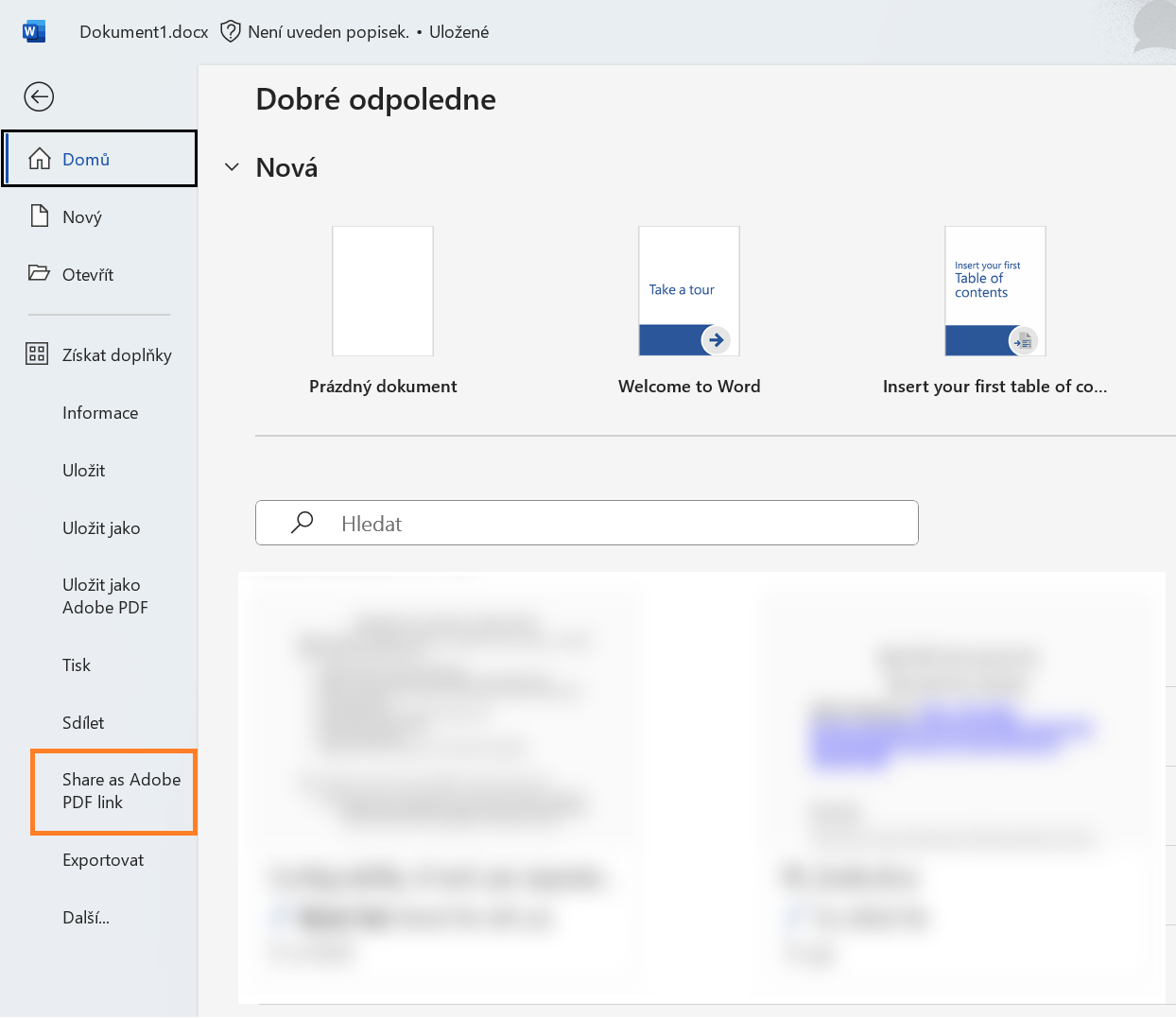 Vytvářejte dokumenty PDF pomocí aplikace PDFMaker v aplikaci Adobe Acrobat (Windows)