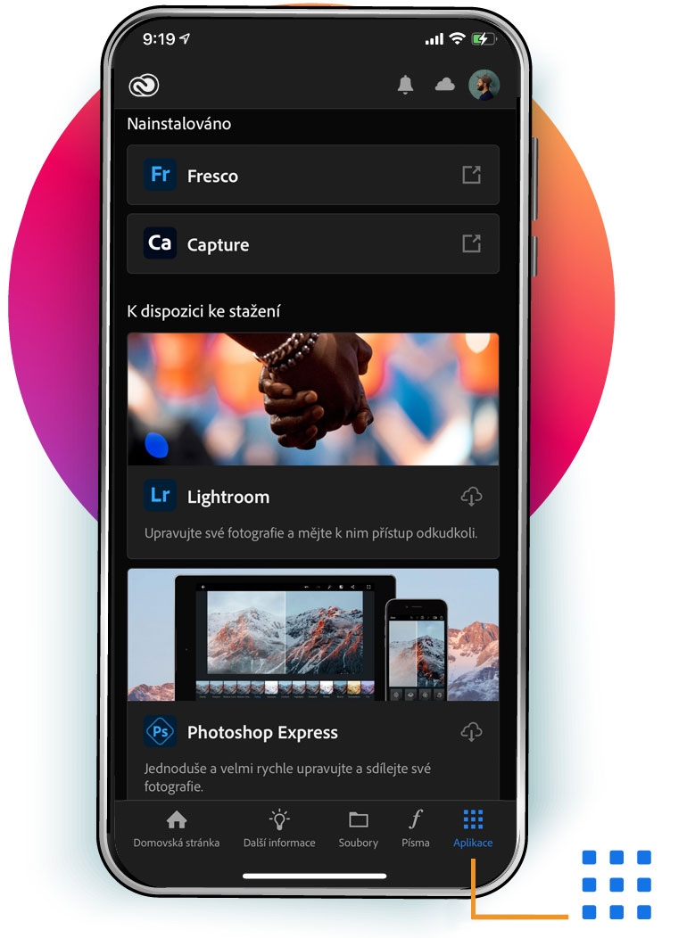 Adobe Creative Cloud pro mobilní zařízení