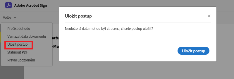 Ukládání webového formuláře pro pozdější dokončení
