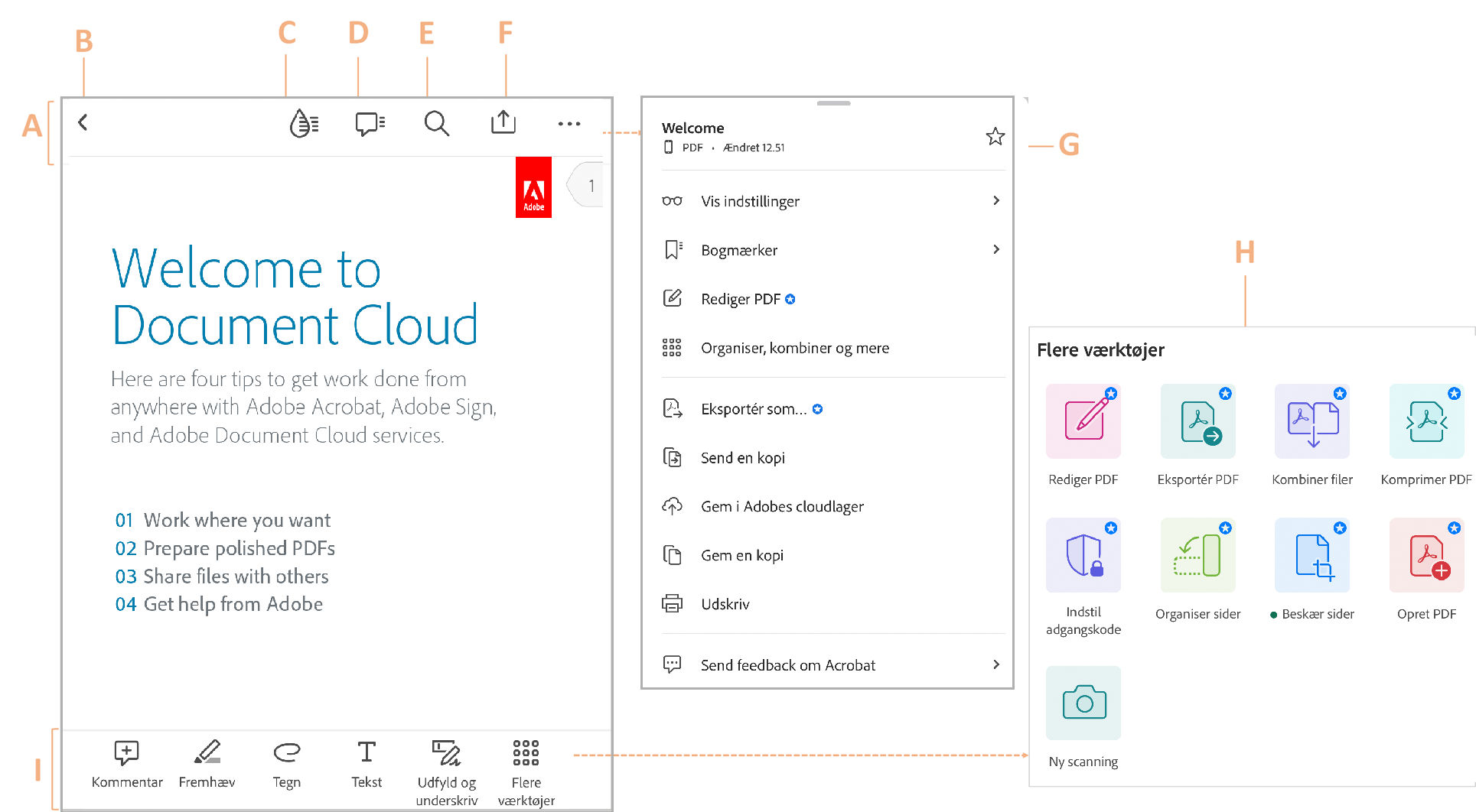 Arbejde med PDF'er i Acrobat Reader iOS: Ny oplevelse