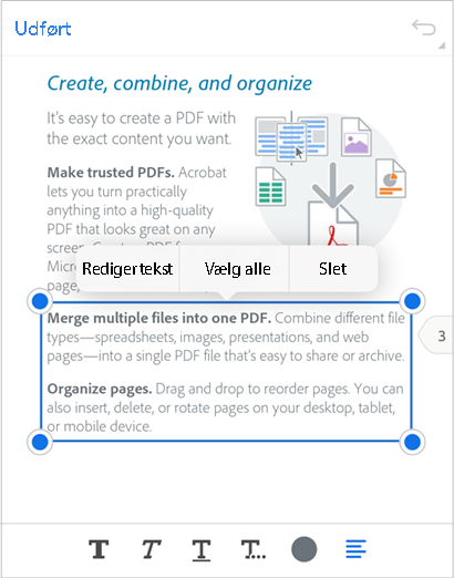 Arbejde med PDF'er i Acrobat Reader iOS: Ny oplevelse