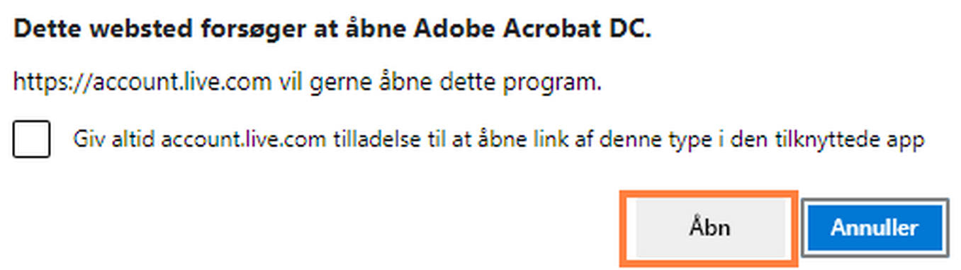 Adgang til dine Box-filer i Acrobat/Reader