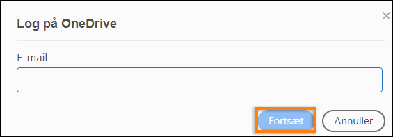 Adgang til dine OneDrive-filer i Acrobat/Reader