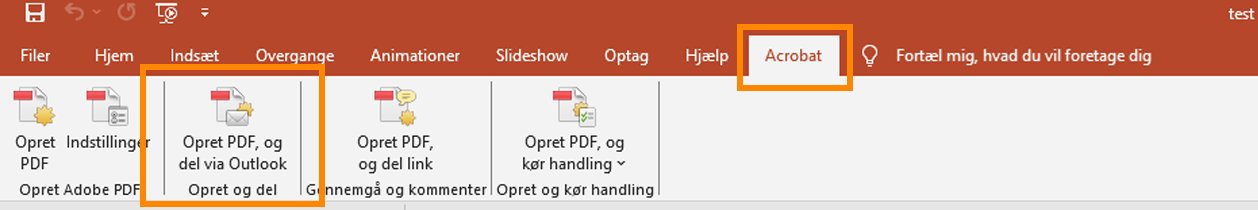 Oprette PDF-filer med PDFMaker i Adobe Acrobat (Windows)