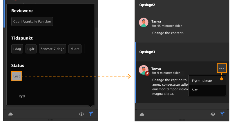 Lær, hvordan du administrerer feedback for delte InDesign-dokumenter.