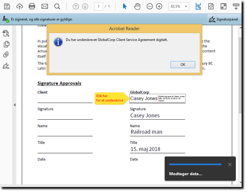 Brug digitale signaturer