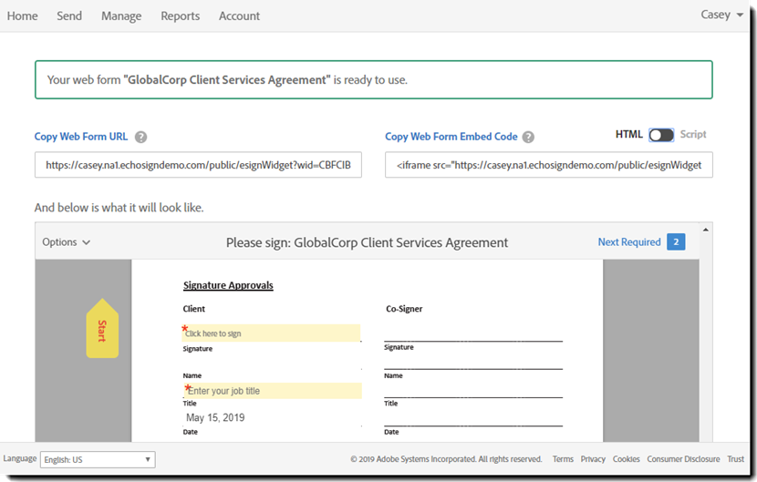 Opret en webformular