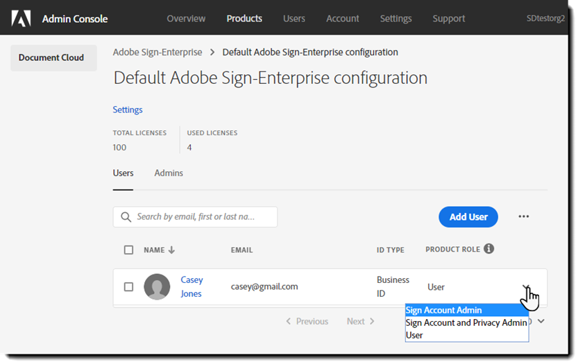 Adobe Sign-produktbemærkninger