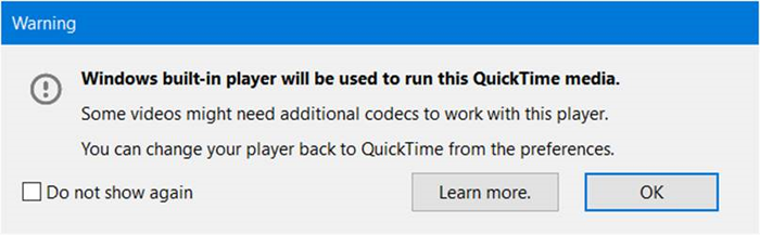 Unterstützung älterer QuickTime-Versionen auf Windows
