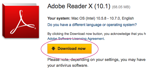 Anweisungen zum Installieren von Adobe Reader X unter Mac OS