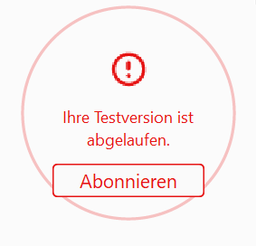 Acrobat erkennt das aktive Abonnement nicht und zeigt eine Meldung zum ...