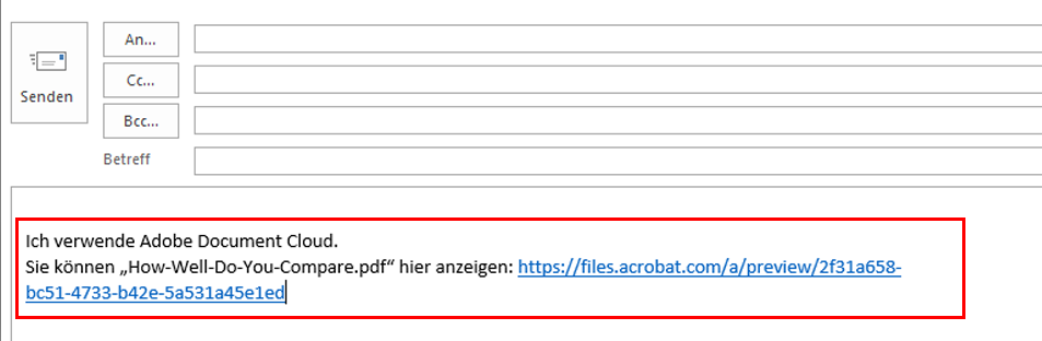 Adobe Document Cloud für Outlook, Acrobat