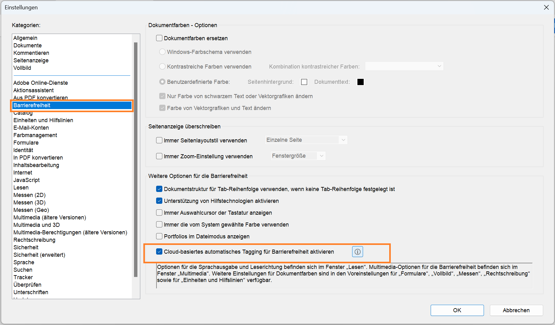 Verbessere die Barrierefreiheit von Dokumenten mit cloudbasiertem ...