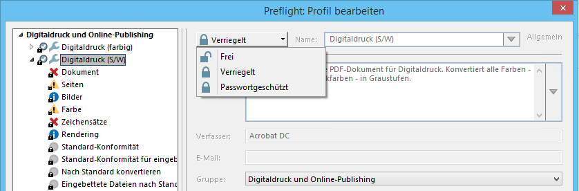 Preflight-Profile (Acrobat Pro)