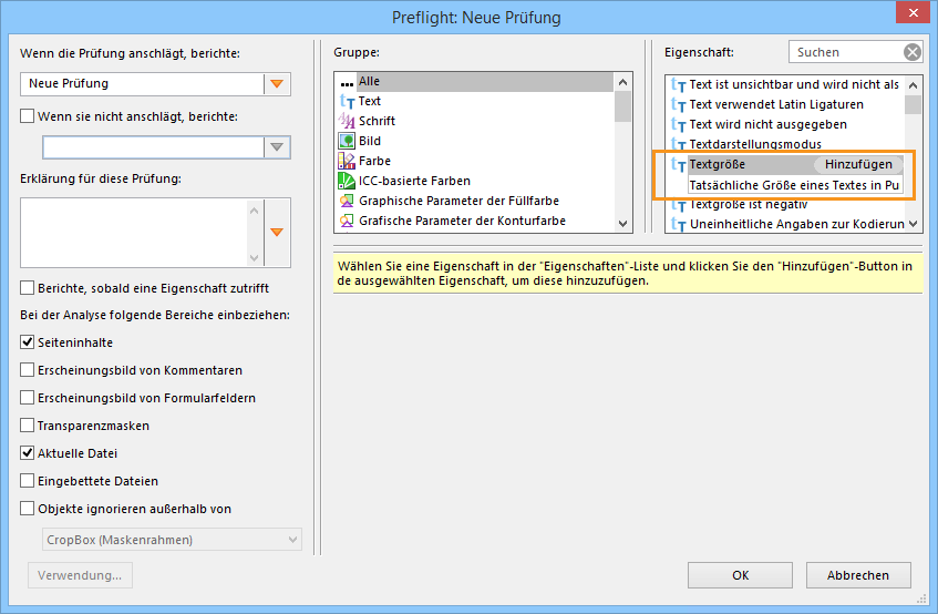 Preflight-Variablen (Acrobat Pro)