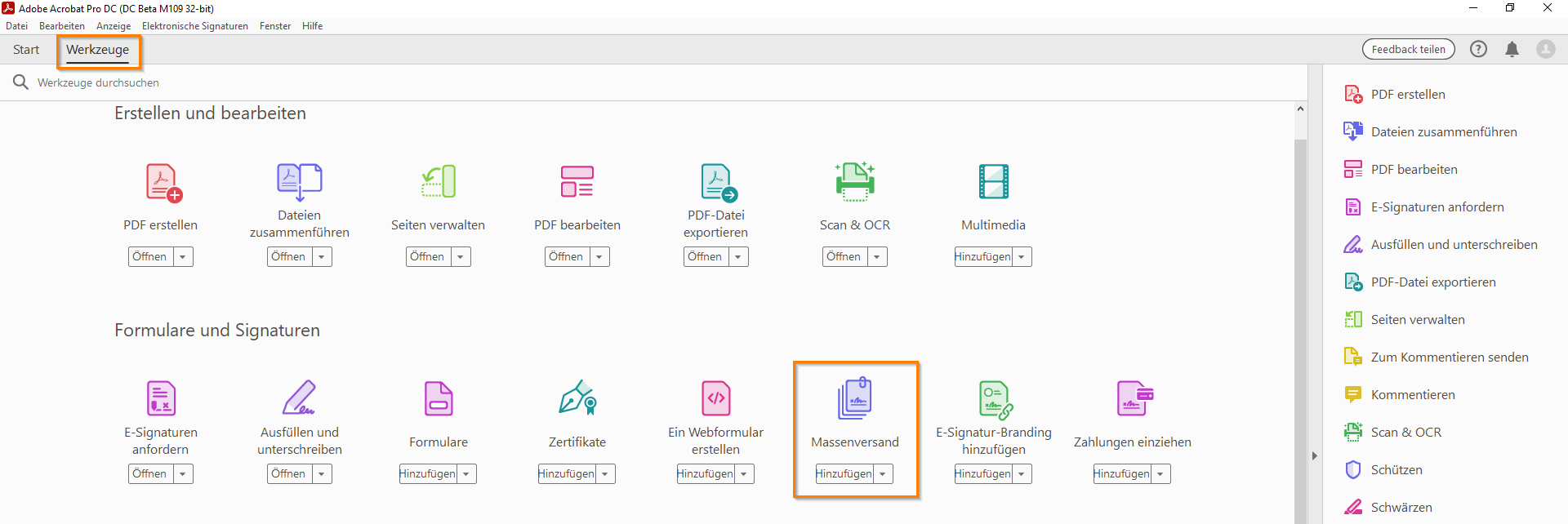 Neue Funktionen in Adobe Acrobat