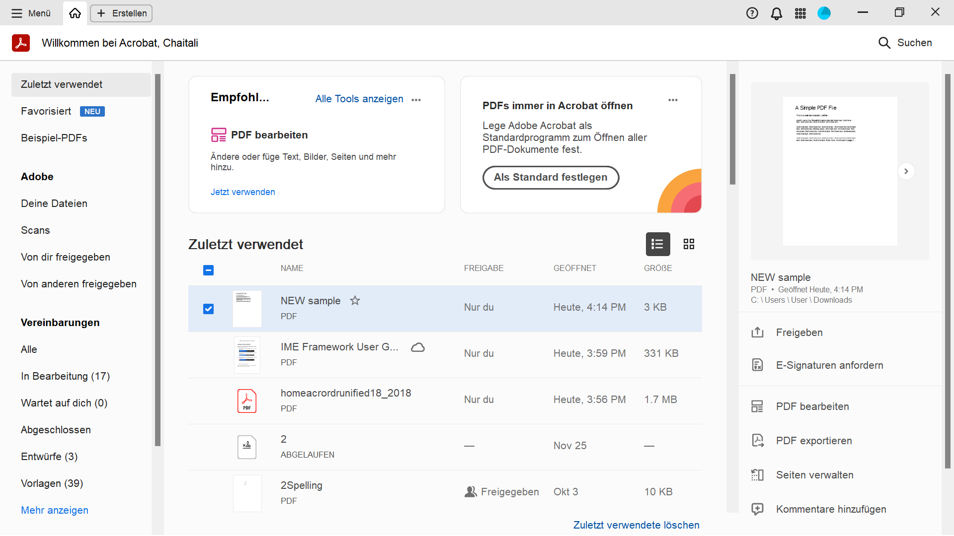Zusammenfassung der neuen Funktionen | Version Juli 2022 von Acrobat