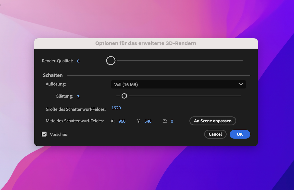 Erweiterter 3D-Renderer