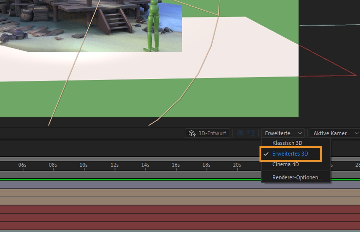 True 3D-Arbeitsbereich in After Effects
