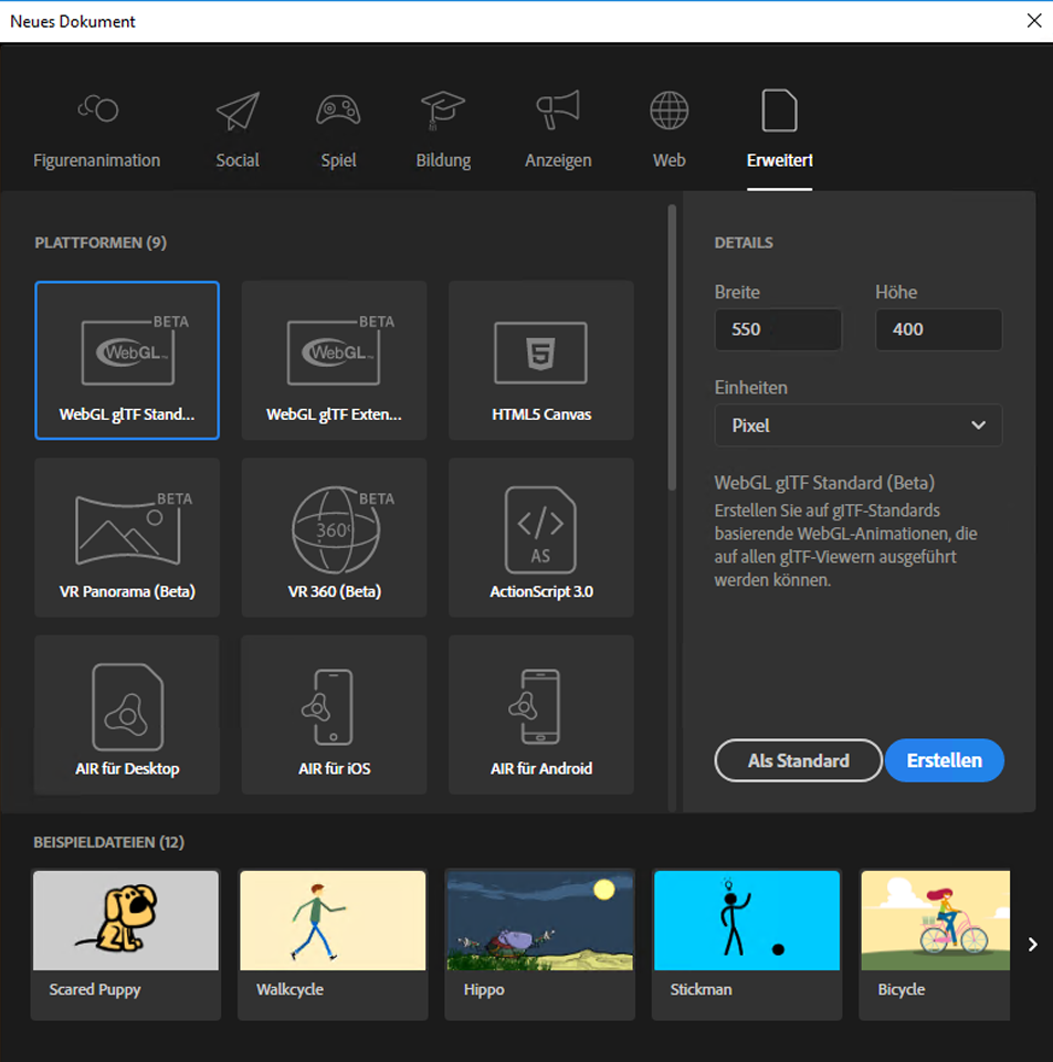 So verwenden Sie ActionScript mit Animate