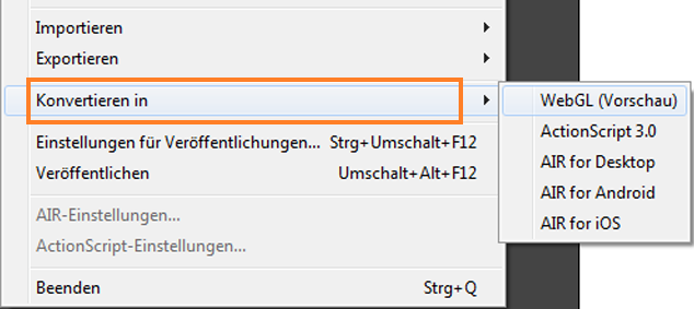 Neuerungen und Änderungen in der Version von Animate CC von Oktober 2017