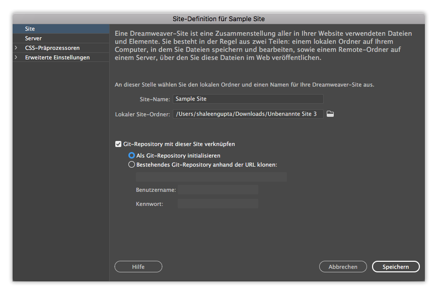 Hier erfahren Sie, wie Sie Git herunterladen und mit Dreamweaver CC ...