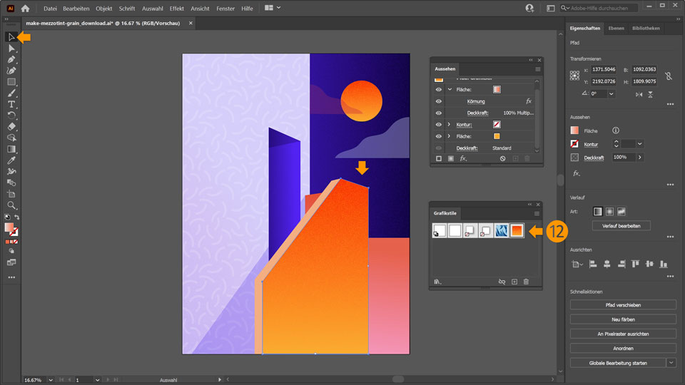 In Illustrator Einen Mezzotinto Effekt Erzeugen 