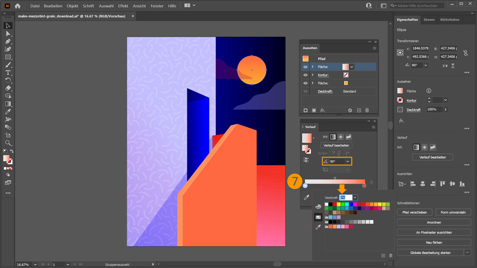 In Illustrator Einen Mezzotinto Effekt Erzeugen 