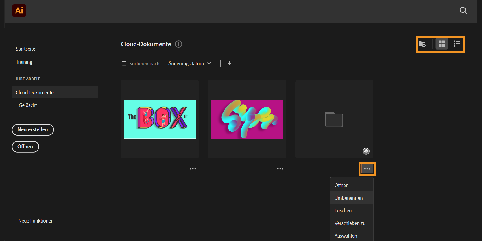Erste Schritte mit Illustrator-Cloud-Dokumenten