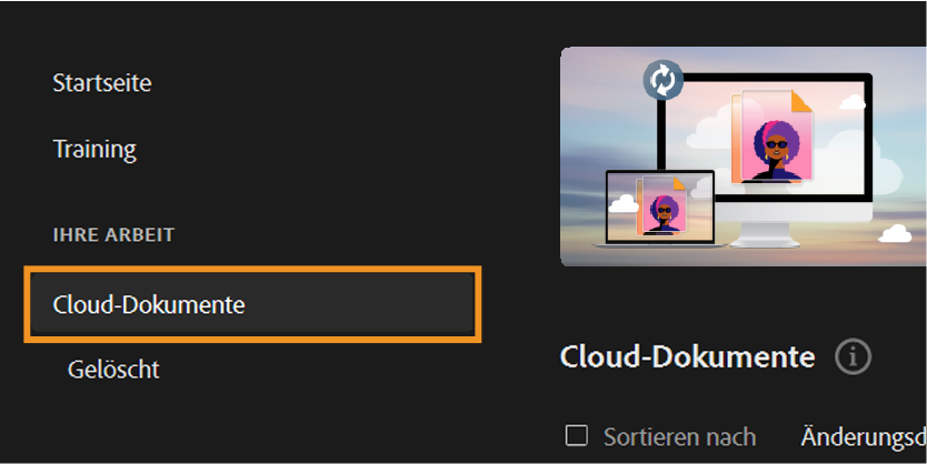 Arbeiten mit Illustrator-Cloud-Dokumenten