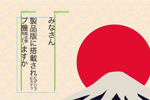 Objekte auf japanische Glyphen fangen und zeichnen