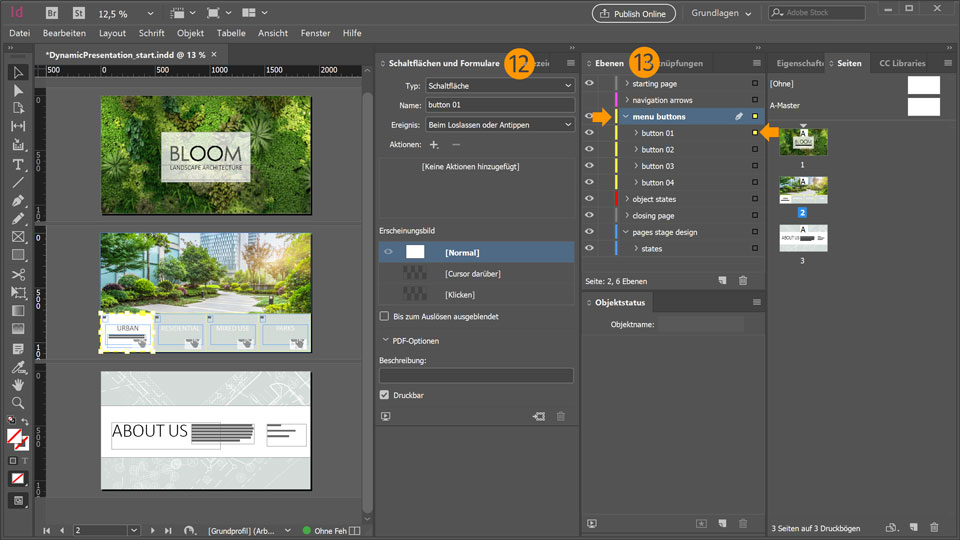 Adobe Learn - Lerne InDesign Mit InDesign eine dynamische Präsentation ...