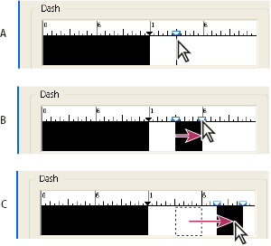 Anwendung von Einstellungen für Linien (Konturen) in InDesign