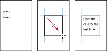Erstellung von Text und Textrahmen in InDesign
