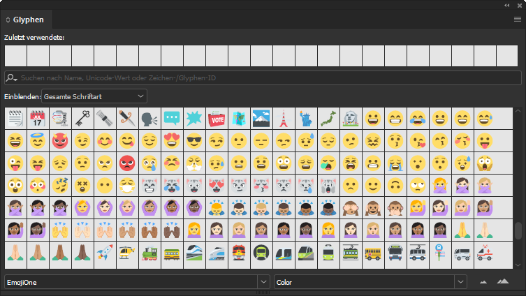 Verwenden von Schriftarten in InDesign