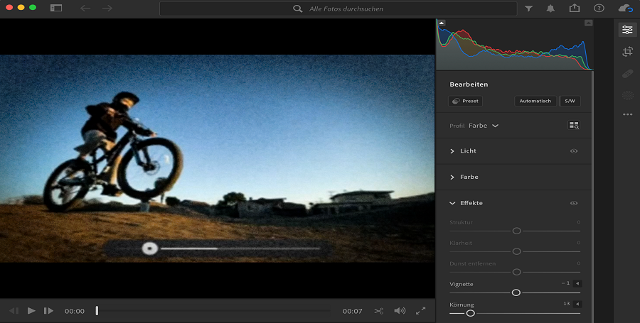 Videos in Lightroom bearbeiten