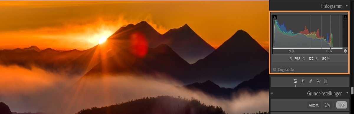 Bearbeiten und Exportieren in HDR – Lightroom Classic