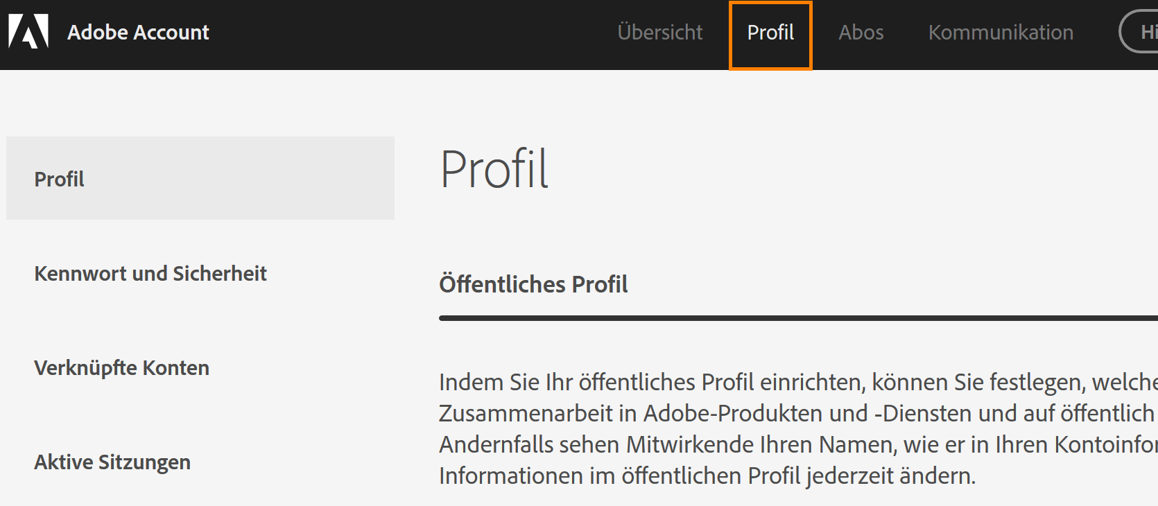 Erstellen oder Aktualisieren der Adobe ID