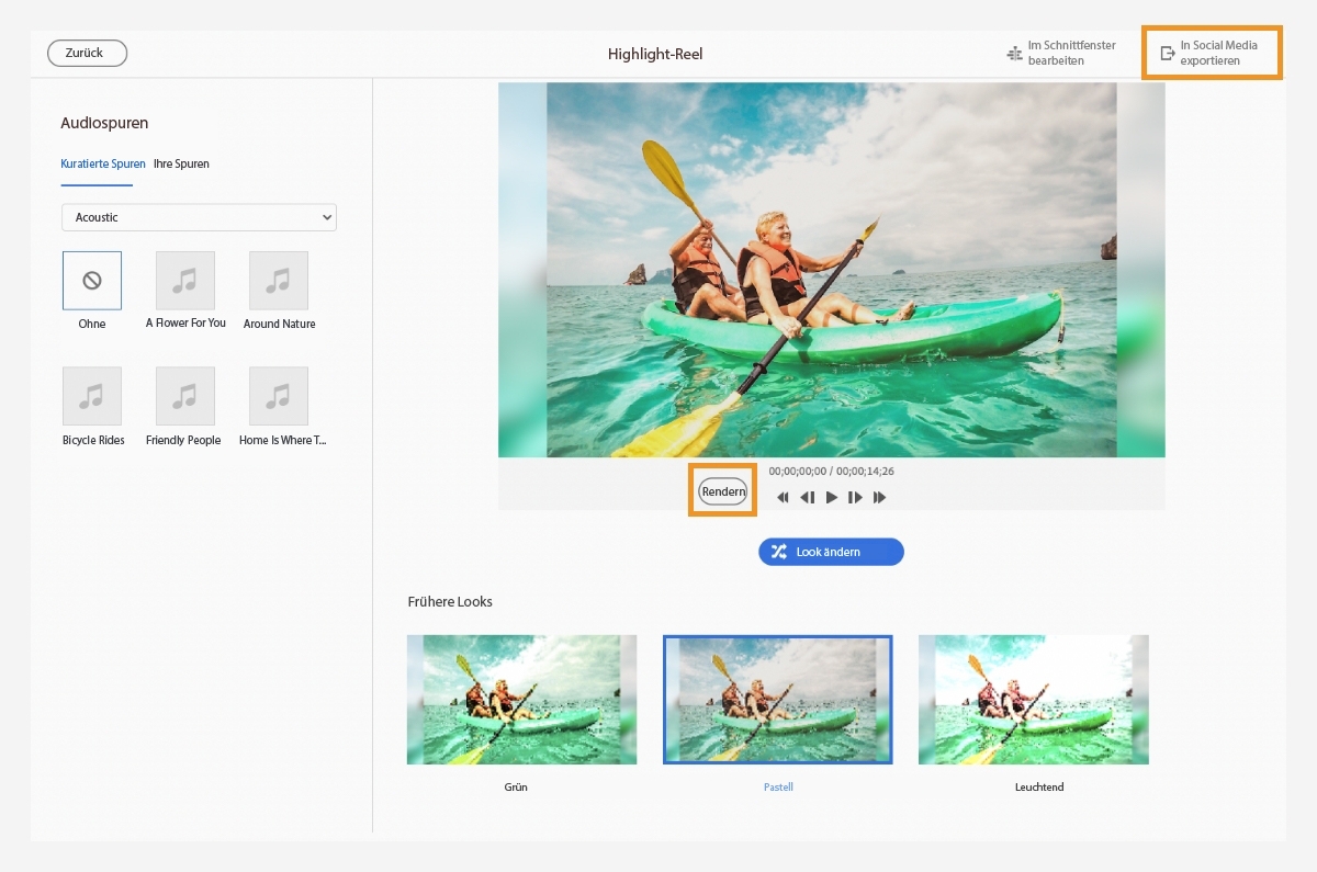 Erstellen eines Highlight-Reels