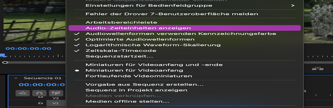 Arbeiten mit Timecode in Premiere Pro