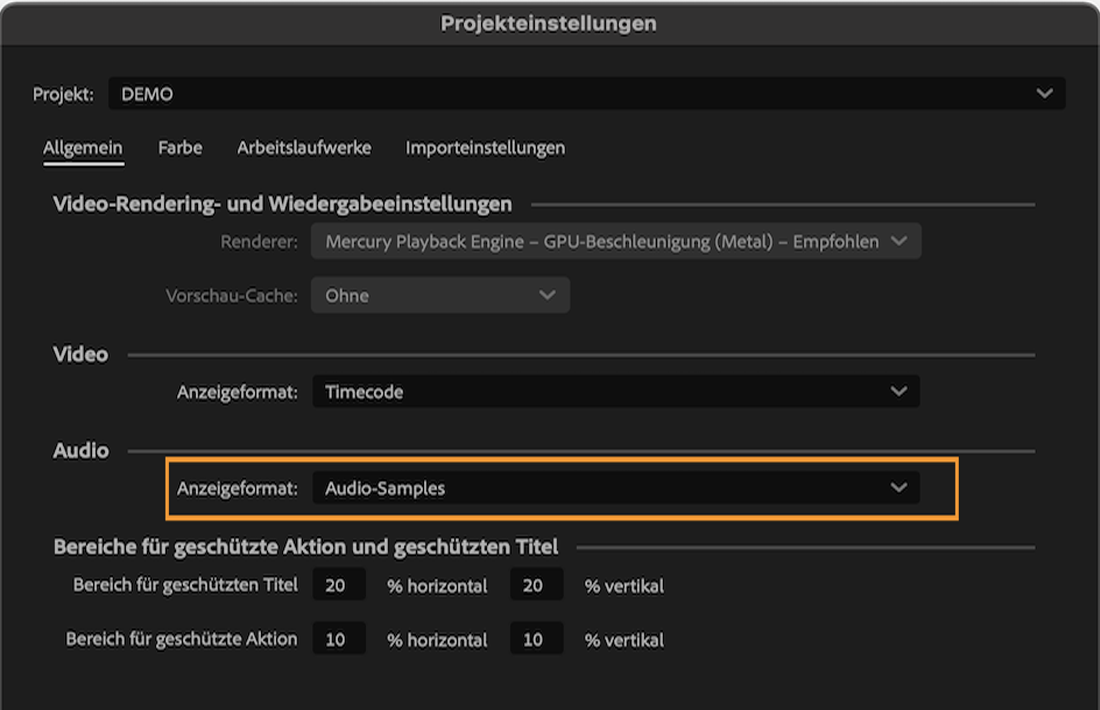 Arbeiten mit Timecode in Premiere Pro