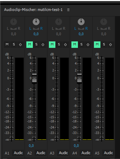 Überwachen der Clip-Lautstärke im Audioclip-Mixer von Premiere Pro