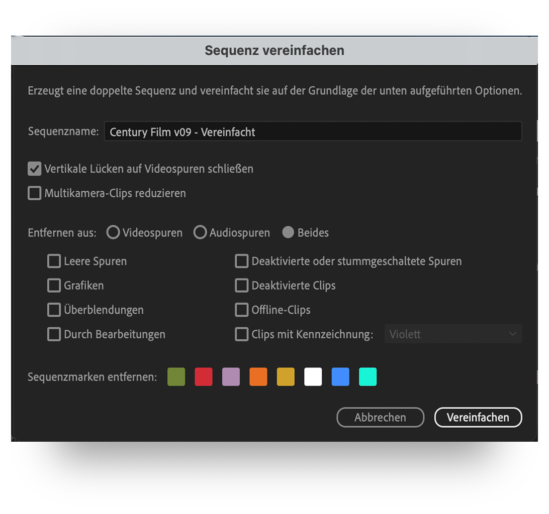 Sequenzen vereinfachen