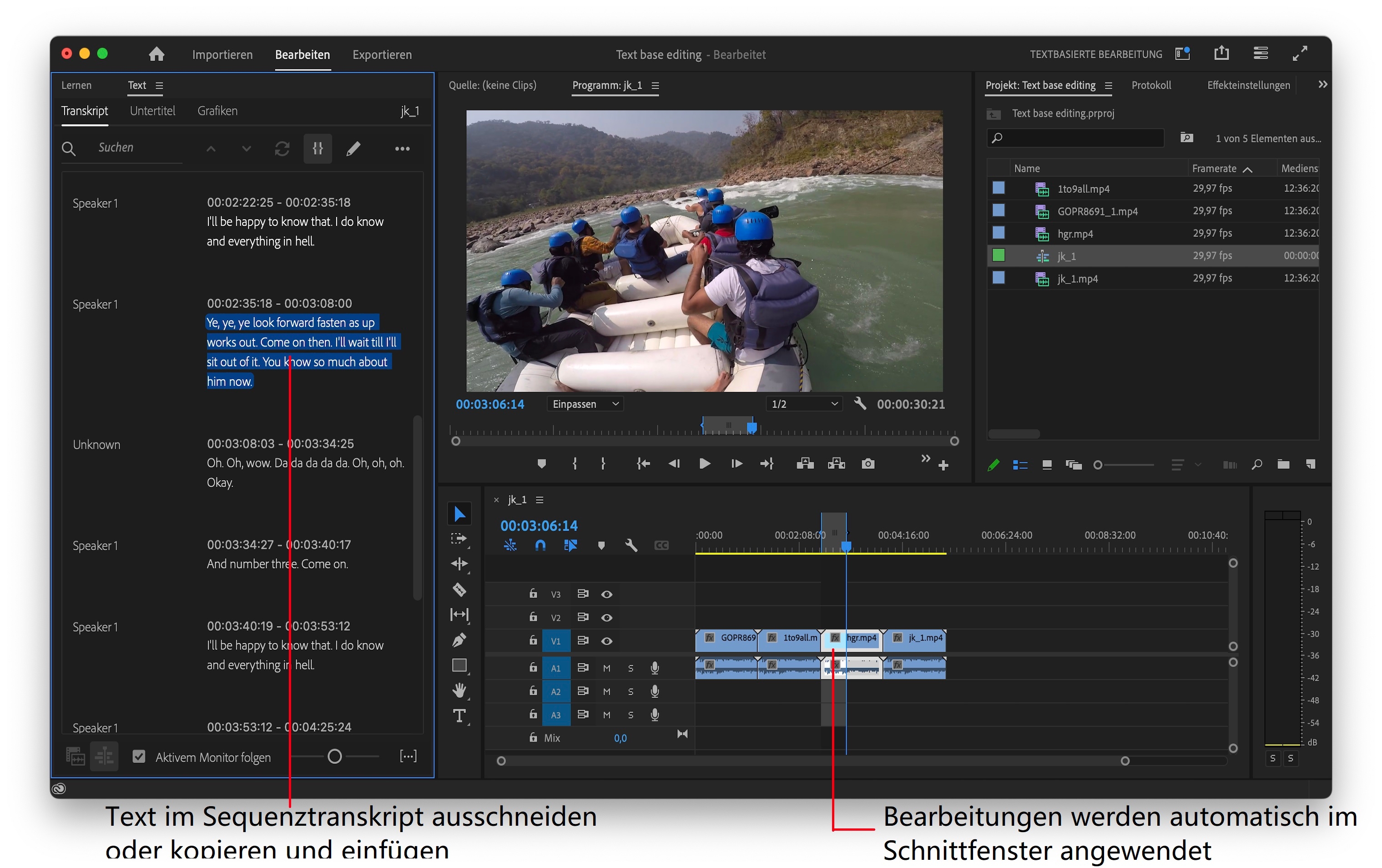 Textbasierte Bearbeitung in Premiere Pro | Häufig gestellte Fragen