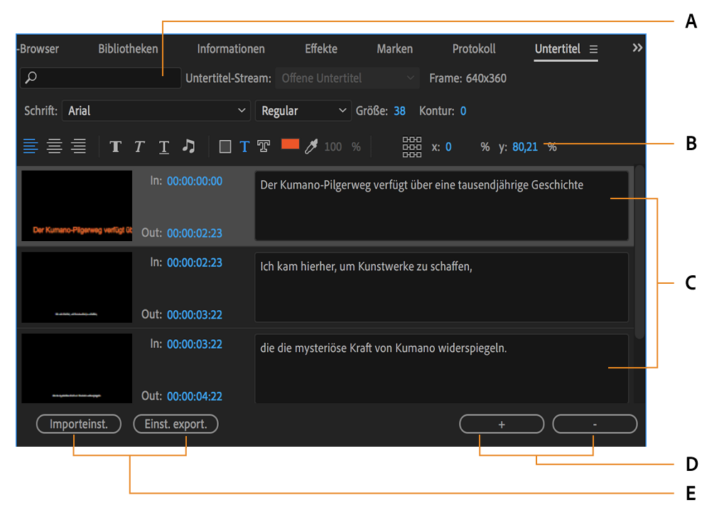 Erfahren Sie, wie Sie in Premiere Pro mit Untertiteln arbeiten