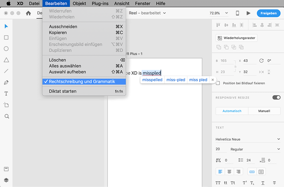 Mit den Zeichen- und Textwerkzeugen von Adobe XD Grafik- und ...