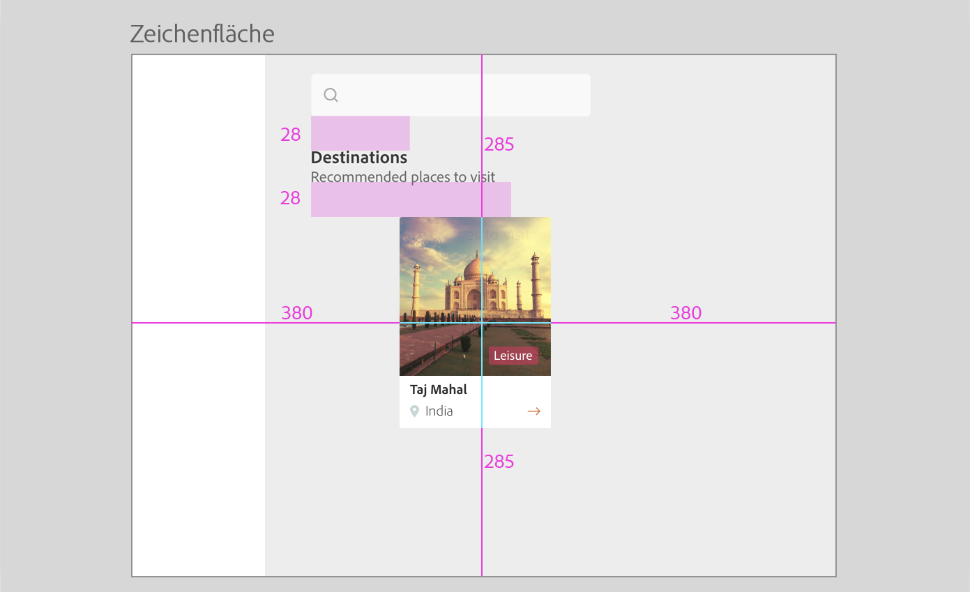 Hier erfahren Sie, wie Sie Hilfslinien und Raster in XD verwenden.