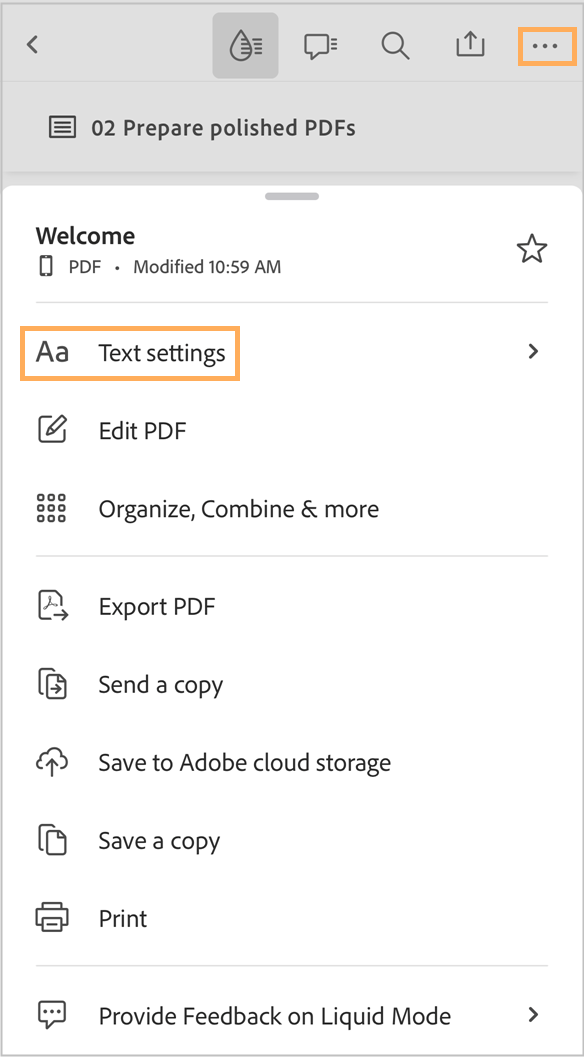 Acrobat Reader iOS での PDF の操作：新しいエクスペリエンス